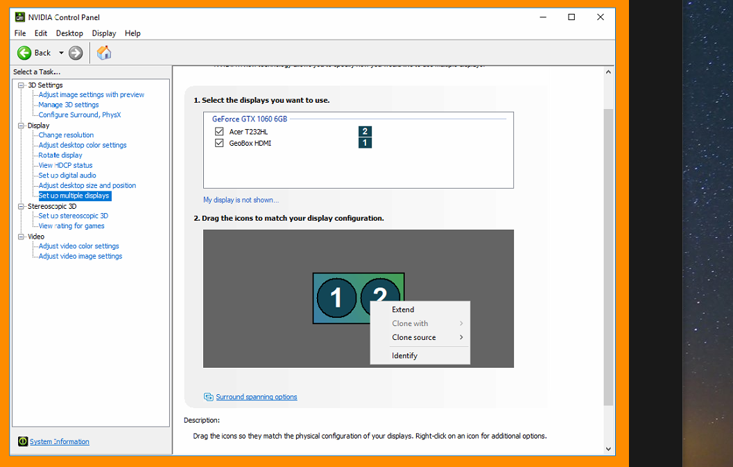 Incorrect projector/monitor display